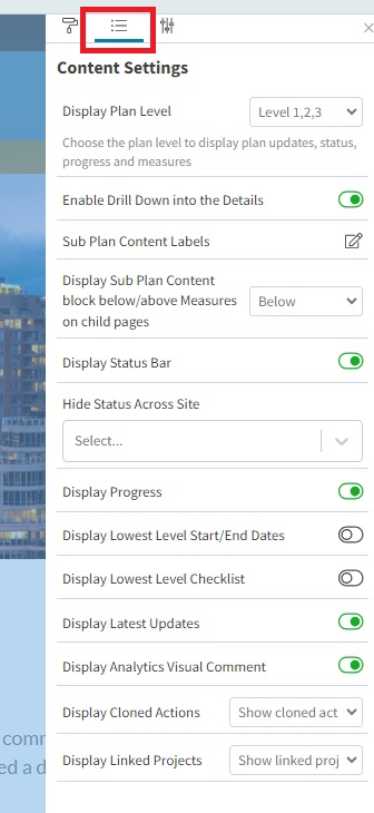 Design: Manage Content Settings – Envisio
