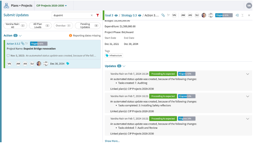 New Enhancement: System Updates in Plans and Projects – Envisio