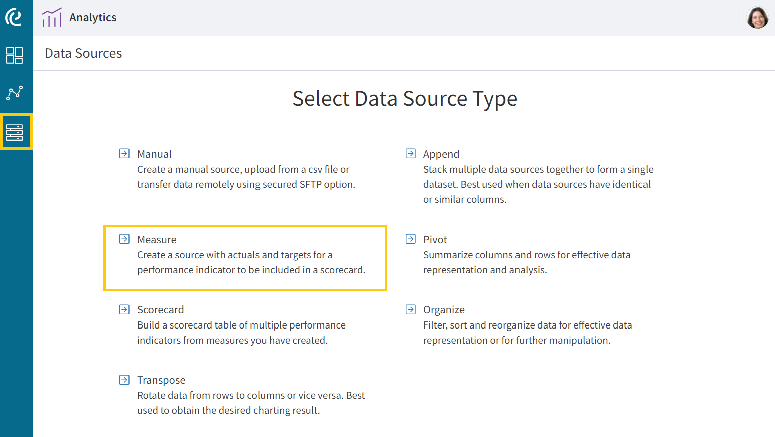 Create a Measure Data Source – Envisio