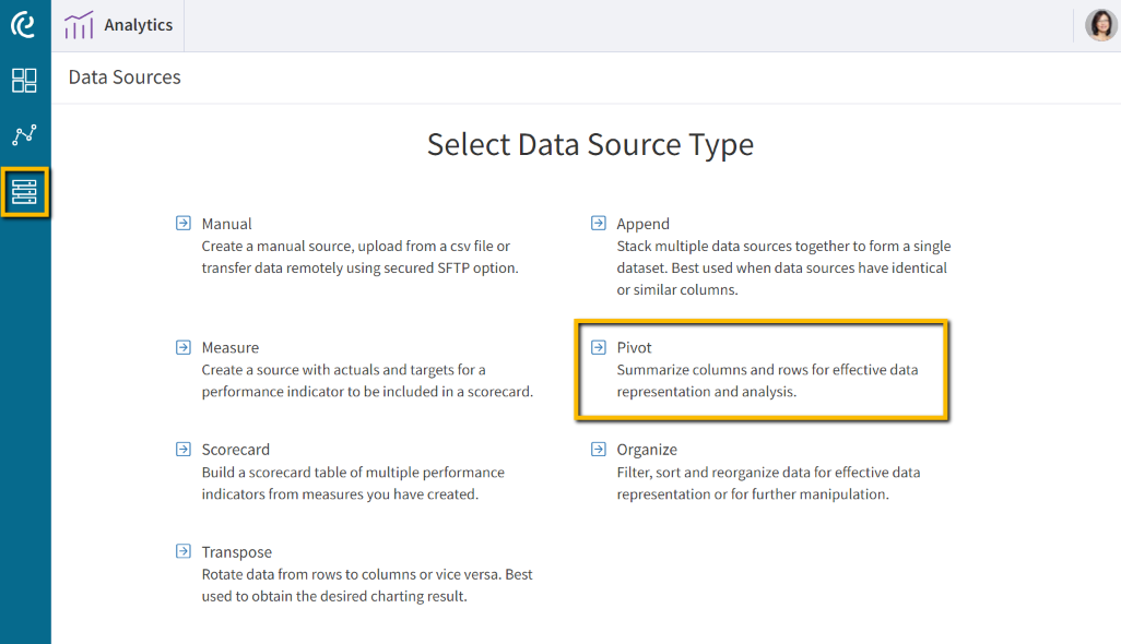 Create a Pivot Data Source – Envisio