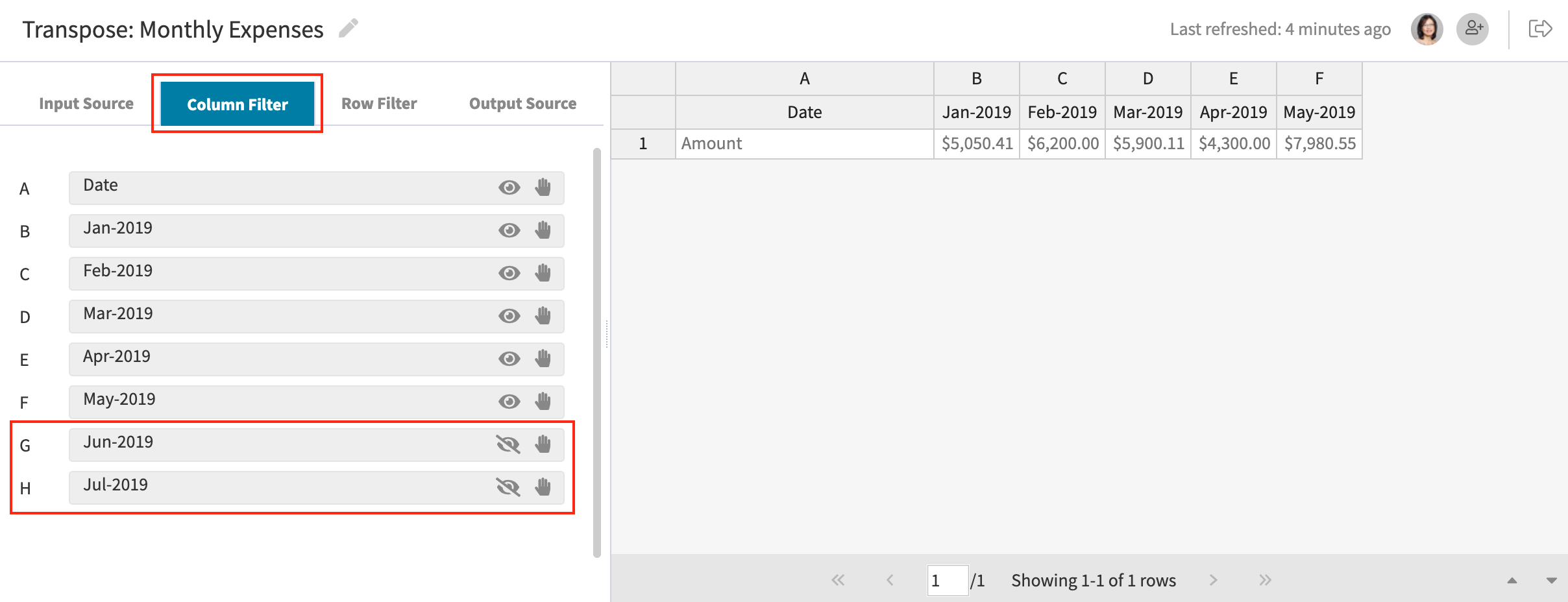 Create a Transpose Data Source – Envisio