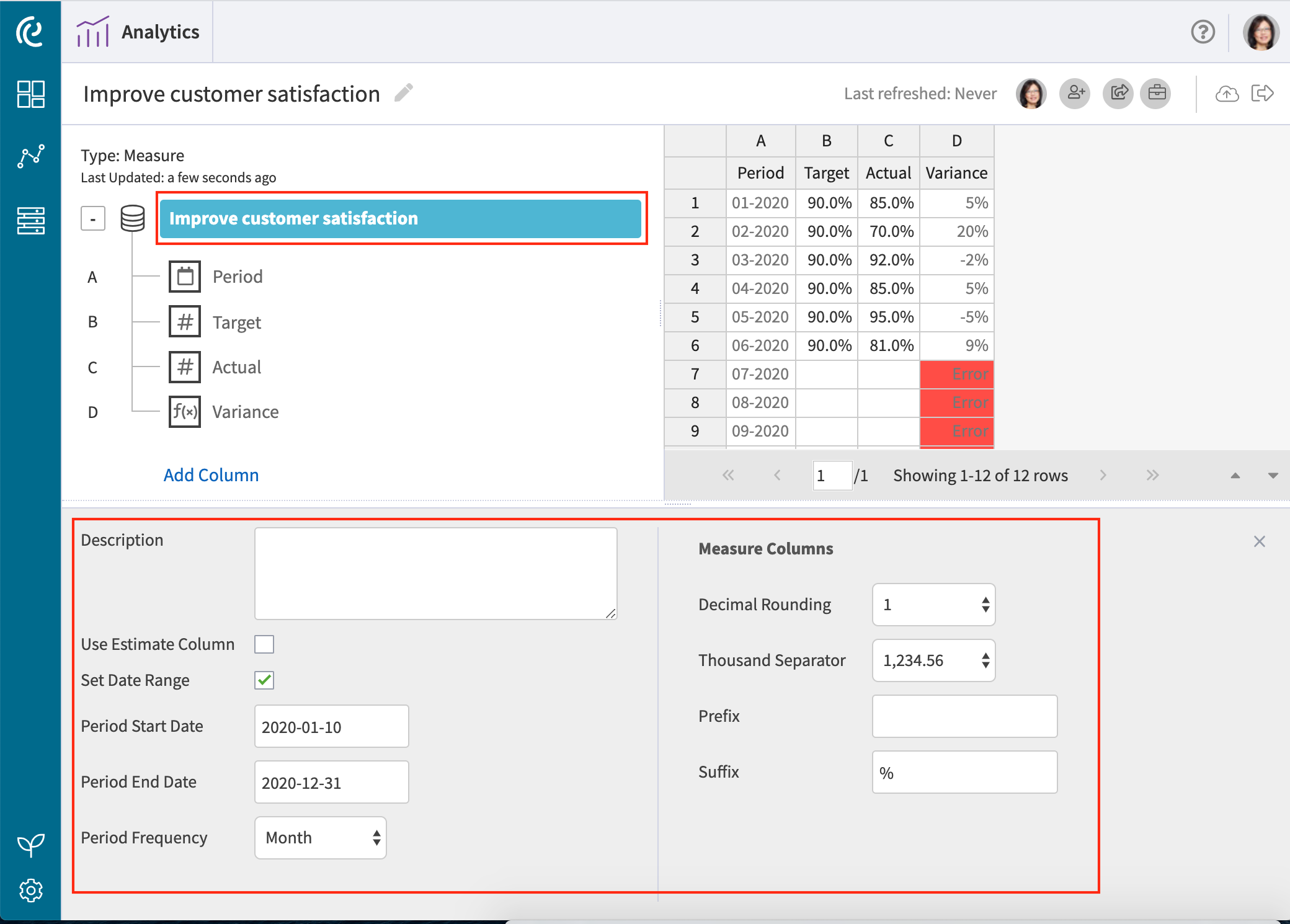 Create a Measure Data Source – Envisio