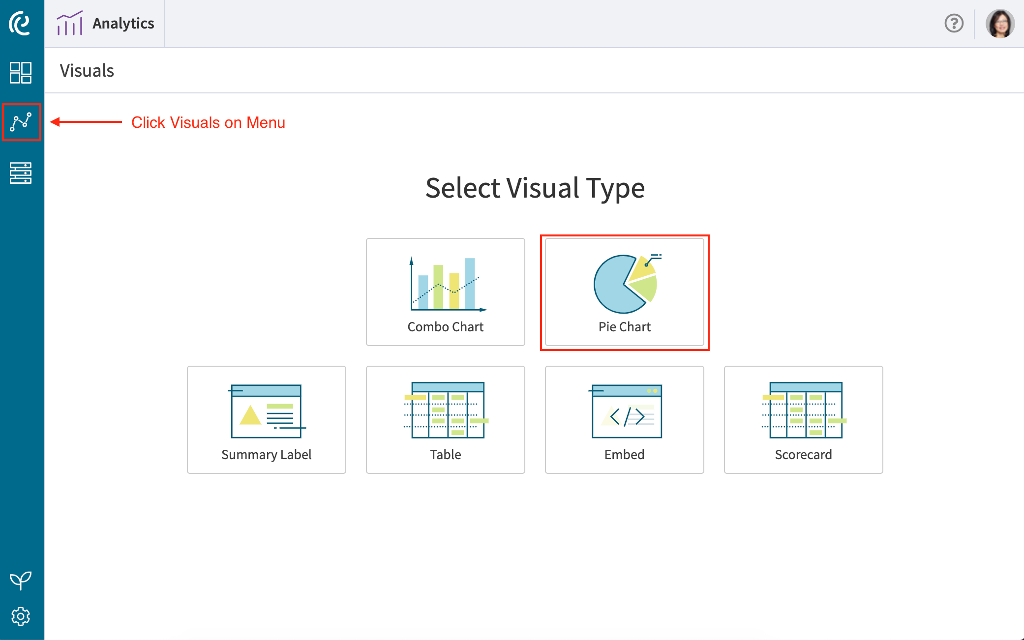 Create a Pie Chart Visual – Envisio
