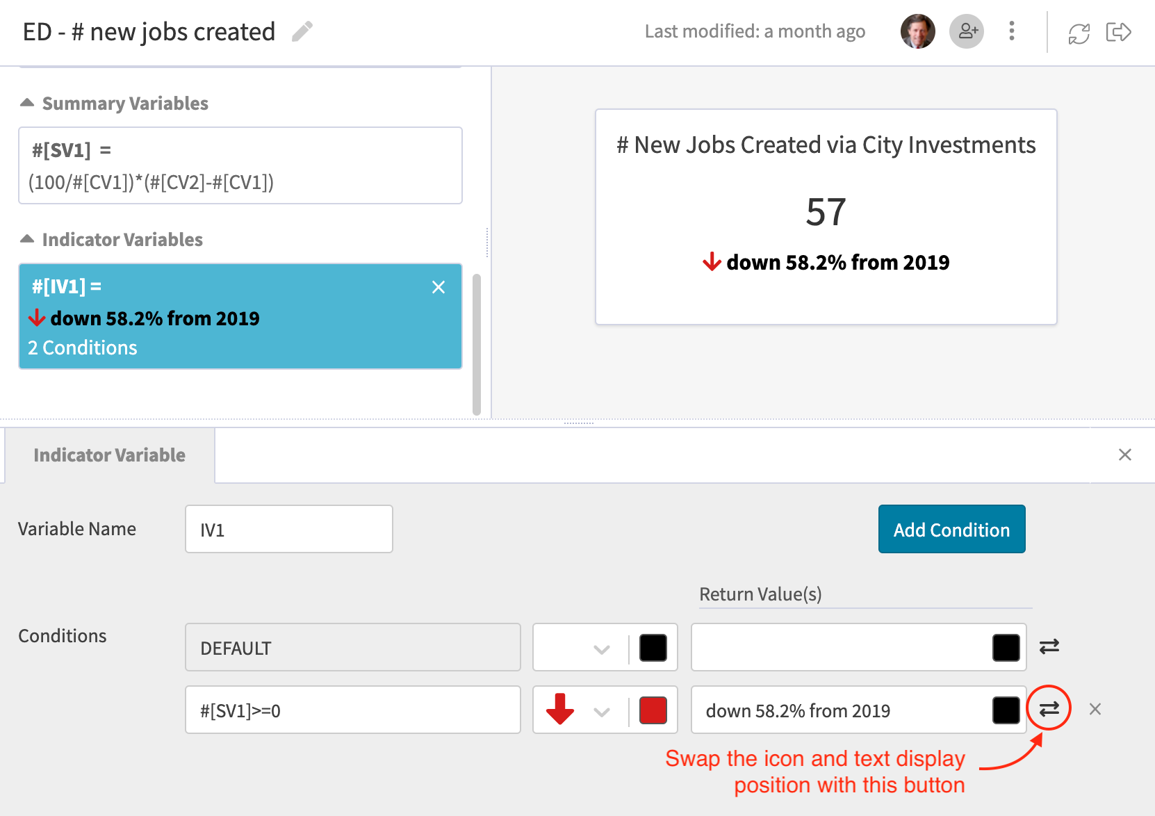 Create a Summary Label Visual – Envisio
